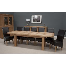Premier Oak Grand Dining Table | Crown Furniture Leyland