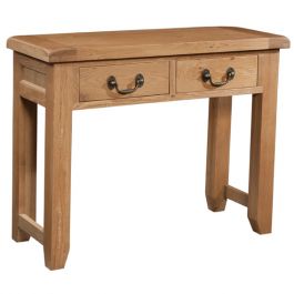 Canterbury Oak 2 Drawer Console Table | Crown Furniture