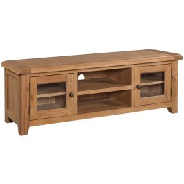 Canterbury Oak Wide Screen TV Unit | Crown Furniture