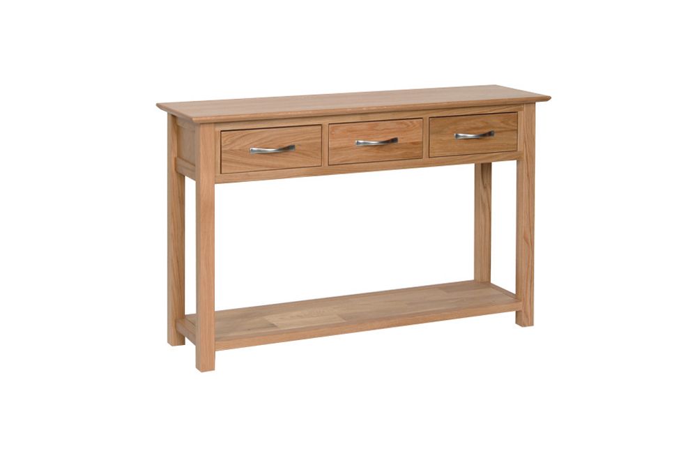 Lindale Oak Large Console Table | Crown Furniture Leyland